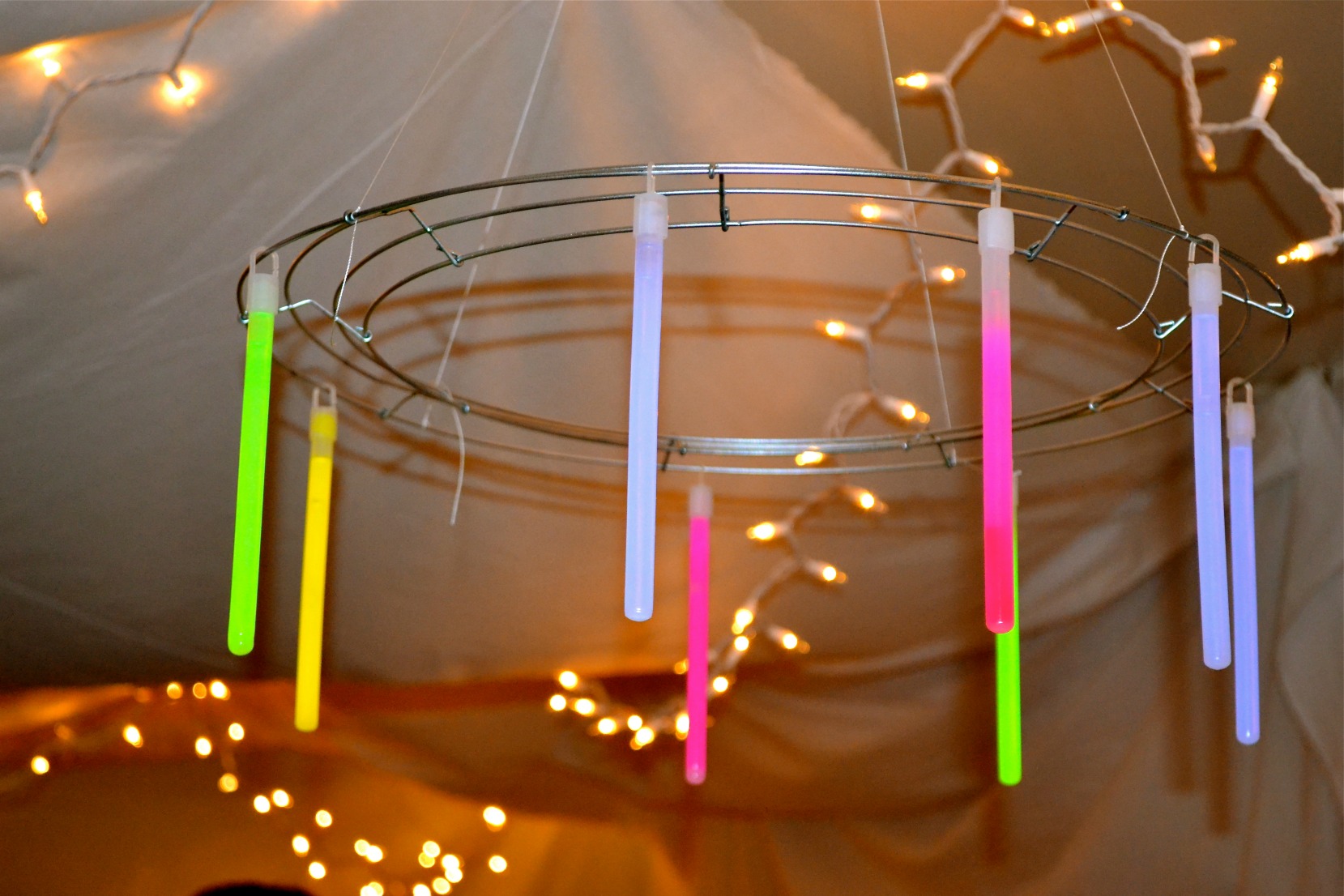 DIY Glow Stick Chandelier | VALLEY Magazine